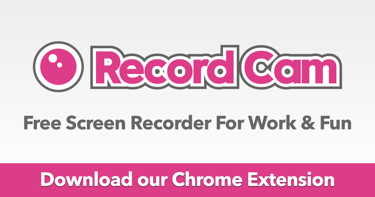 RecordCam: Free Screen Recorder for Work & Fun